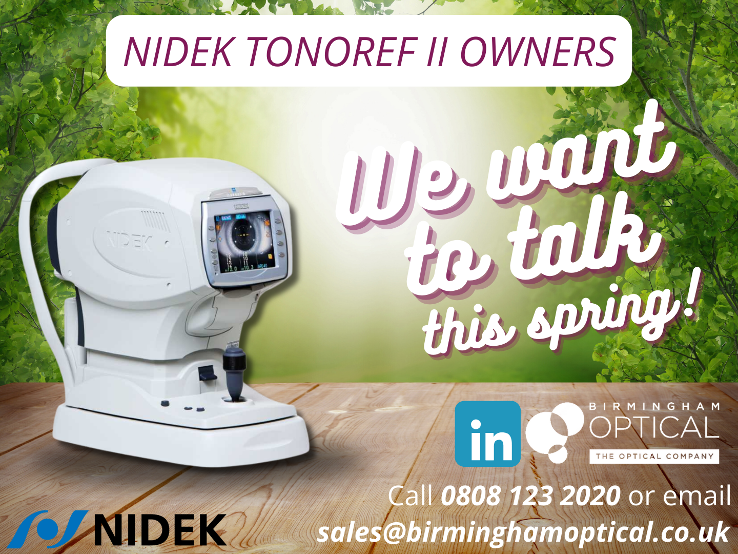 NIDEK Tonoref II Owners - Call Us